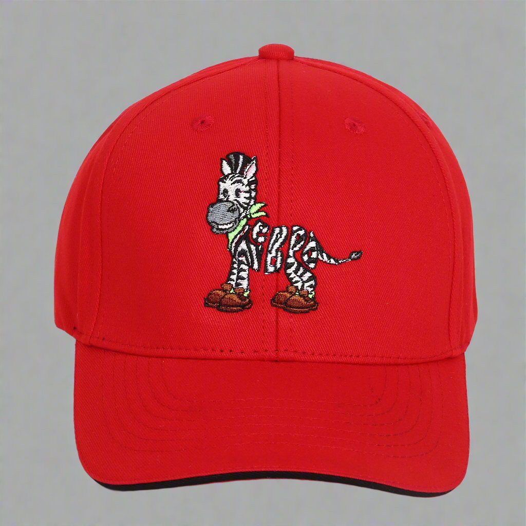 Zebra Embroidered Caps for Kids