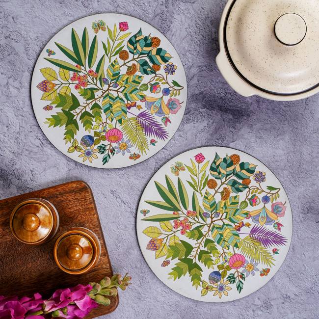 Rubber Trivets (Set of 2 )- Vibrant Bliss